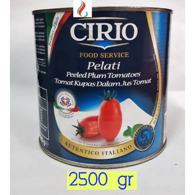 Jual Cirio Whole Peeled Tomato kaleng besar 2500gr. cirio pelati 2,5kg ...