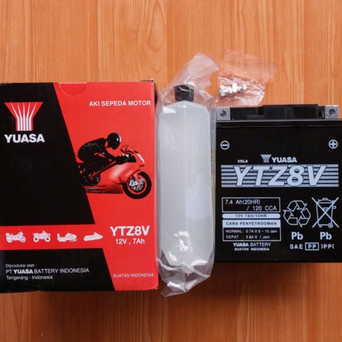 Jual Aki Yuasa YTZ8V Motor CBR 250 R25 MT25 Yamaha NMax 250 Honda | Shopee Indonesia