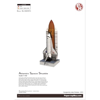 Jual Papercraft Rocket Atlantis Space Shuttle NASA, paper replika space ...