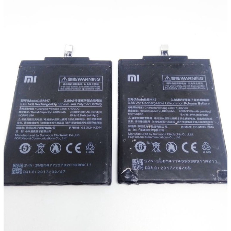 Jual BATTERY BATRE BATERAI XIAOMI REDMI 3 3S 3X 3PRO 4X BM47 ORIGINAL ...