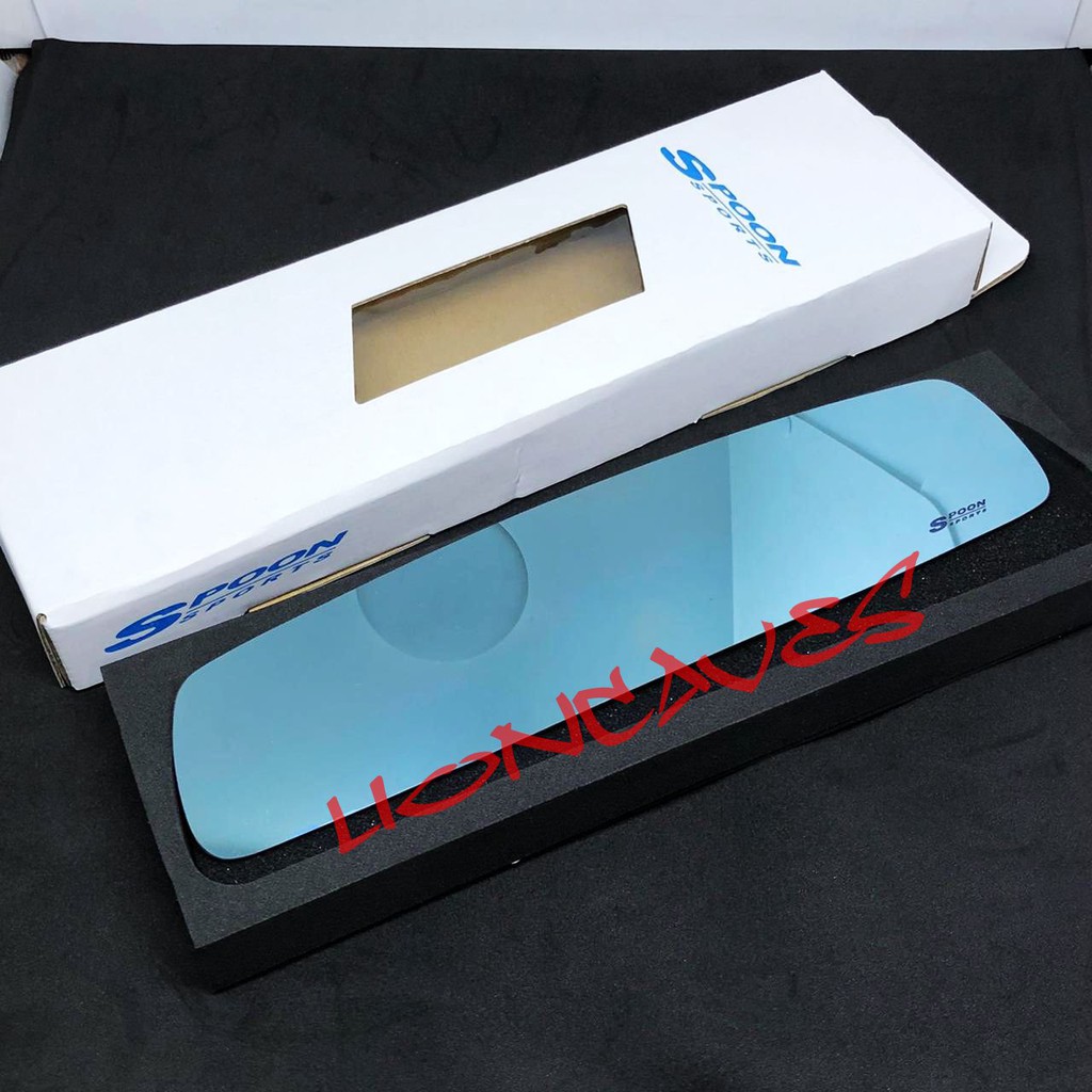 Jual Original Spoon Sports Blue Wide Rear View Mirror For Civic Type R ...
