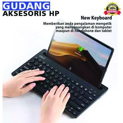 Jual KEYBOARD WIRELESS TABLET DAN HANDPHONE ROBOT KB10 - HITAM | Shopee ...