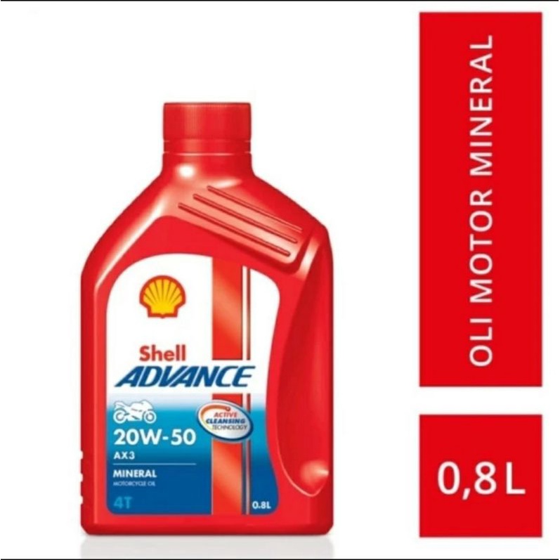 Jual Oli Mesin Motor SHELL Advance 4T AX3 / AX 3 Sae 20W50 / 20W-50 (0.8L) | Shopee Indonesia