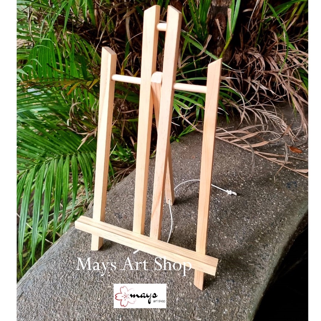 Jual Easel Kayu Lukis Stand Mini 28cm atau 38 cm / Standing Kanvas ...