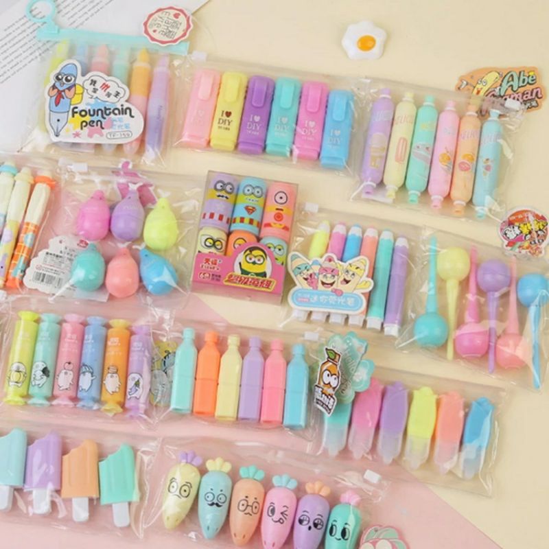 Jual JOURNALCARE.ID || SATU SET STABILO KARAKTER HIGHLITER SET KAWAI ...