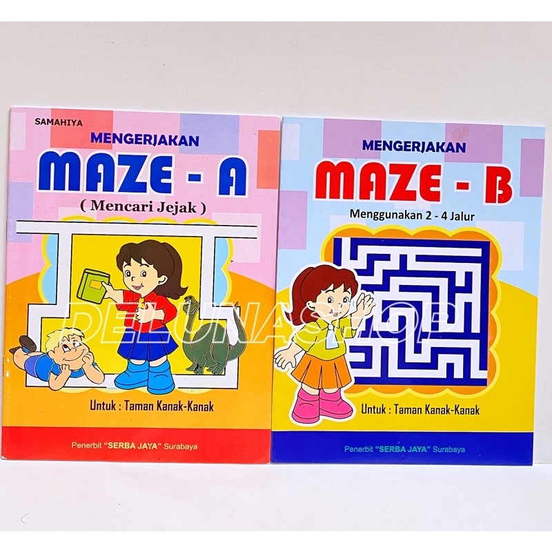 Jual DL788A buku paud mengerjakan MAZE mencari jejak buku pintar anak ...
