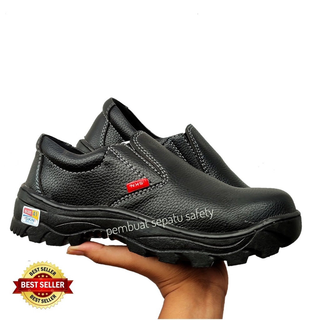 Jual Sepatu Safety Slip On King Skn Ujung Besi Anti Slip Tidak Licin ...