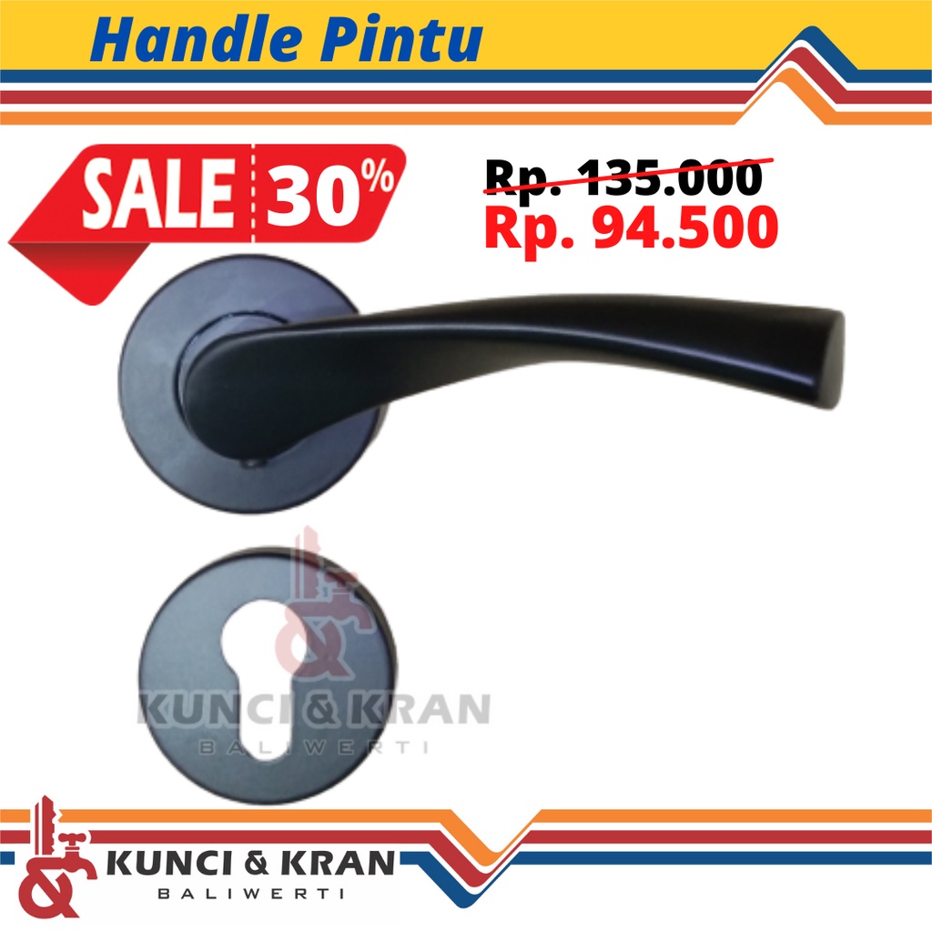 Jual HANDLE PINTU KAYU SOLIGEN HRE SLG SST 0824 BLACK Gagang PIntu ...