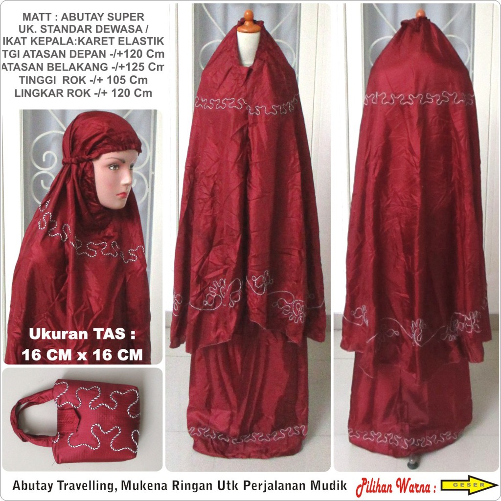 Jual MUKENA TRAVELLING ABUTAI ABUTAY SUPER | KOMBINASI WARNA V2 ...
