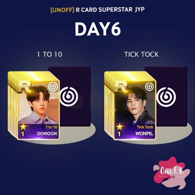 Jual (MIN PEMBELIAN 3Pcs - MIX) (Unoff) R CARD SUPERSTAR JYP - DAY6 PHOTOCARD PC SUNGJIN JAE ...