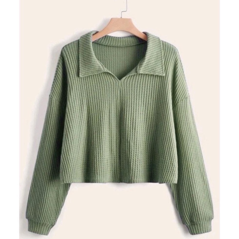 Jual BLOUSE UNIKLO V NECK Baju Atasan Kekinian Ala Korea Kpop Wanita ...