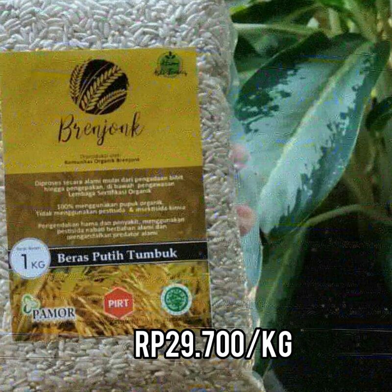 Jual Beras Putih Tumbuk Organik "Brenjonk" | Shopee Indonesia