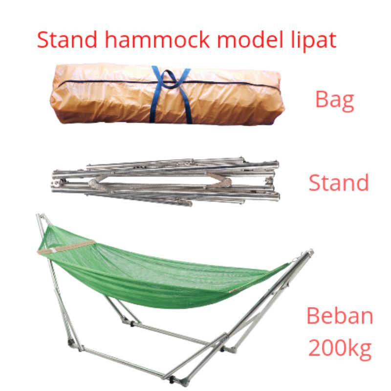 Jual Hammock Ayunan gantung Ayunan Santai Tiang ayunan Stand Hammock ...