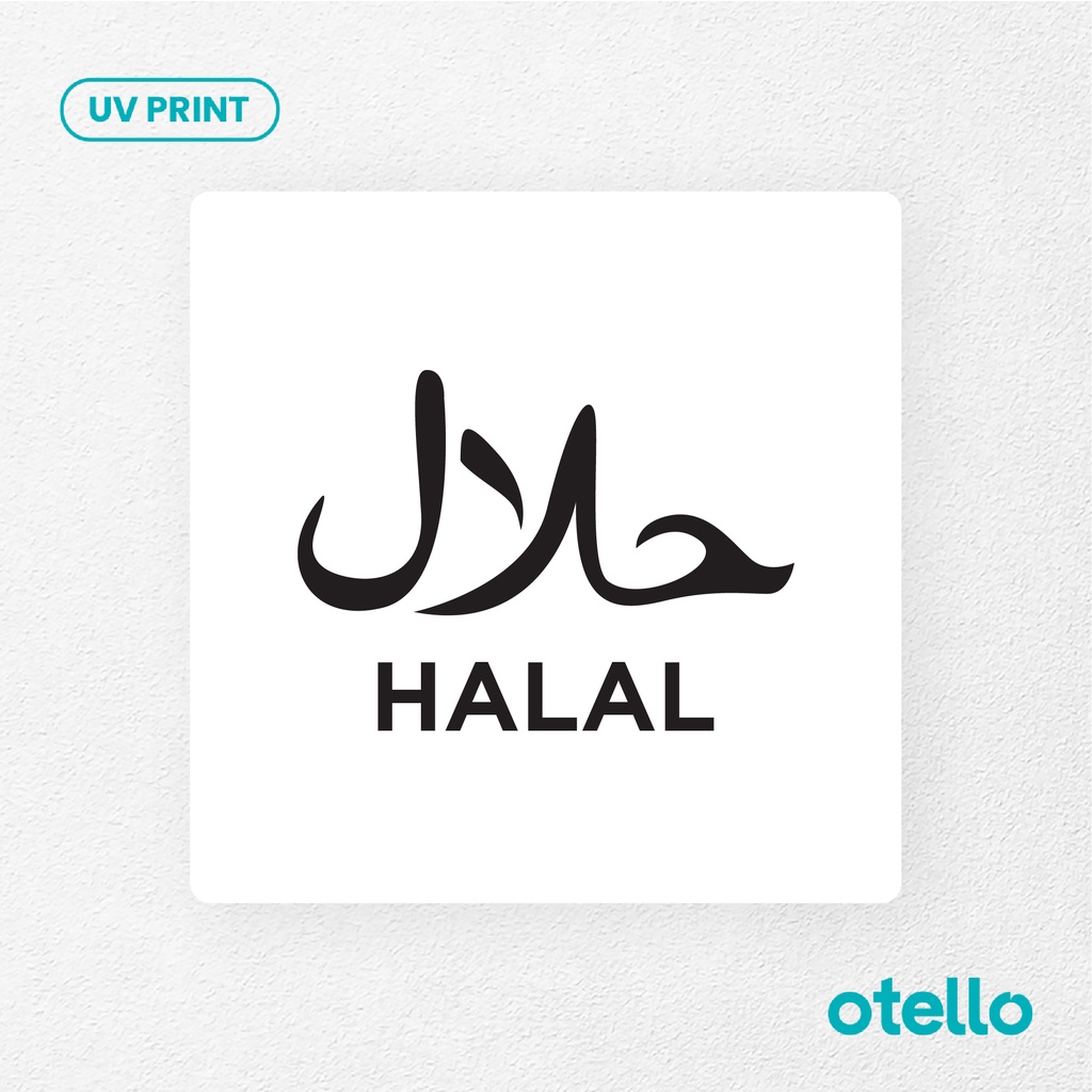 Jual Halal Sign Board Akrilik Tempel Signage Dinding Papan Label ...