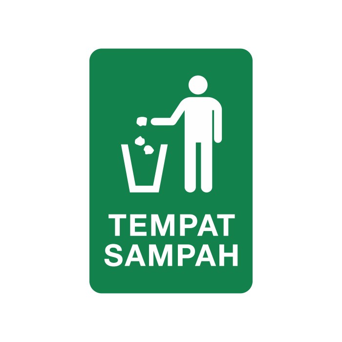 Jual SIGN TEMPAT SAMPAH 20CM X 30CM | Shopee Indonesia
