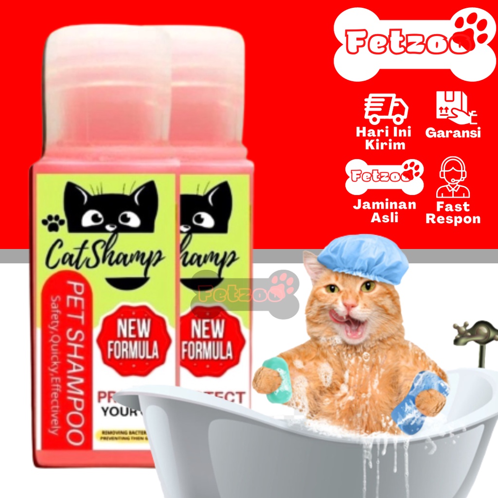 Jual Shampo Anti Kutu dan Jamur Cat Shamp Kemasan Mini 30ml Shampo ...