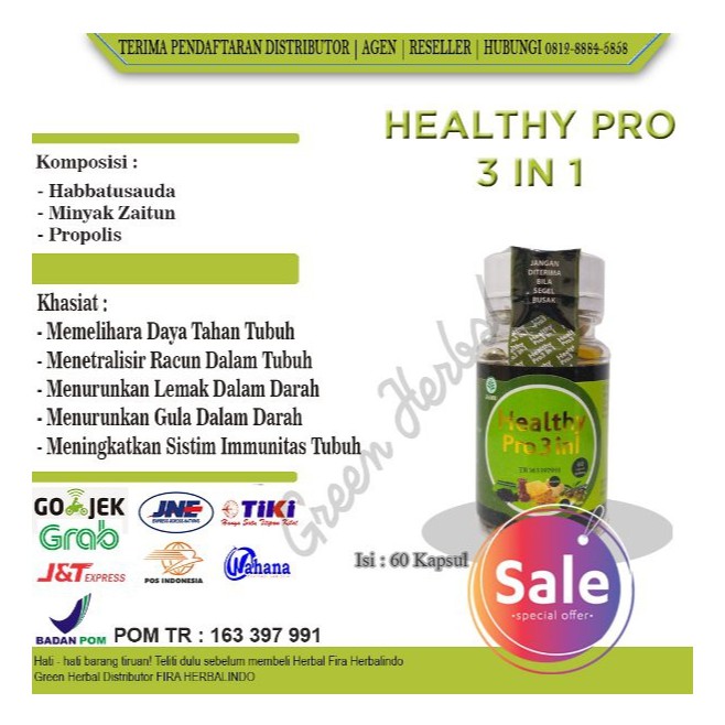 Jual Healthy Pro 3 in 1 60 Kapsul Original | Shopee Indonesia