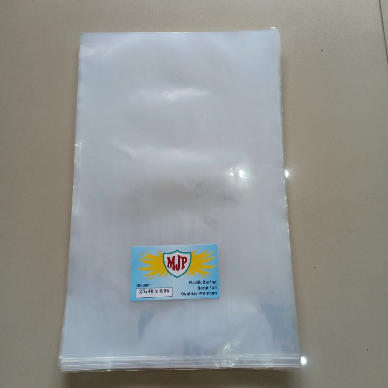 Jual Plastik PP Bening Tebal MJP Tebal 0.06 Uk.25x40 | Shopee Indonesia