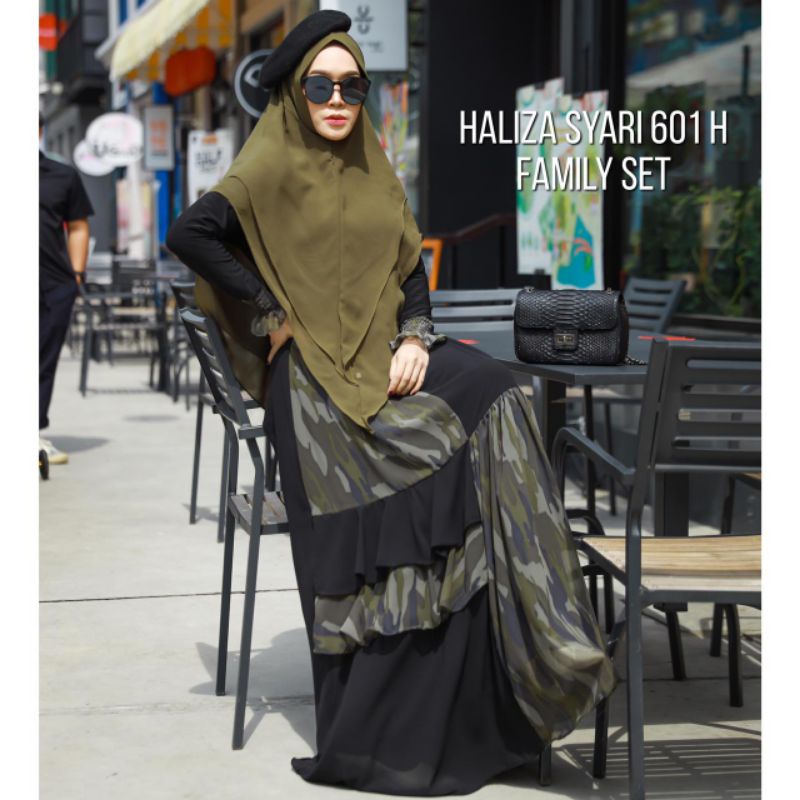 Jual Haliza Syari 601 H Army (Dress Only) | Shopee Indonesia