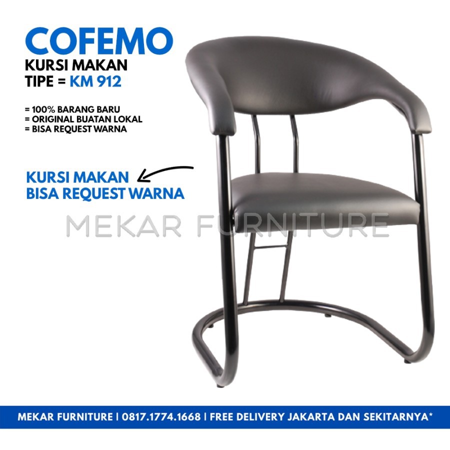 Jual COFEMO KM 912 Kursi Makan Kulit Oscar Dining Chair | Shopee Indonesia