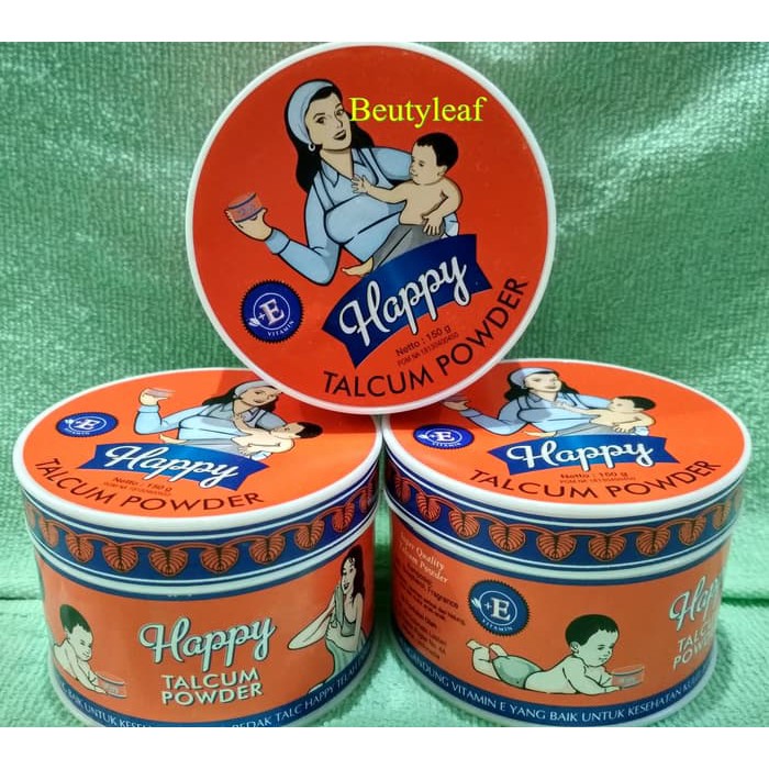 Jual HAPPY TALCUM POWDER 150gr + Vitamin E - Bedak Bayi | Shopee Indonesia