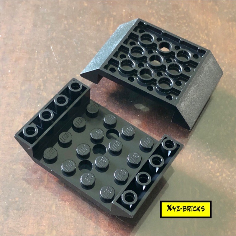 Jual LEGO PARTS 4541984 - Inverted Roof Tile 4x6 with 3 Holes Black ...