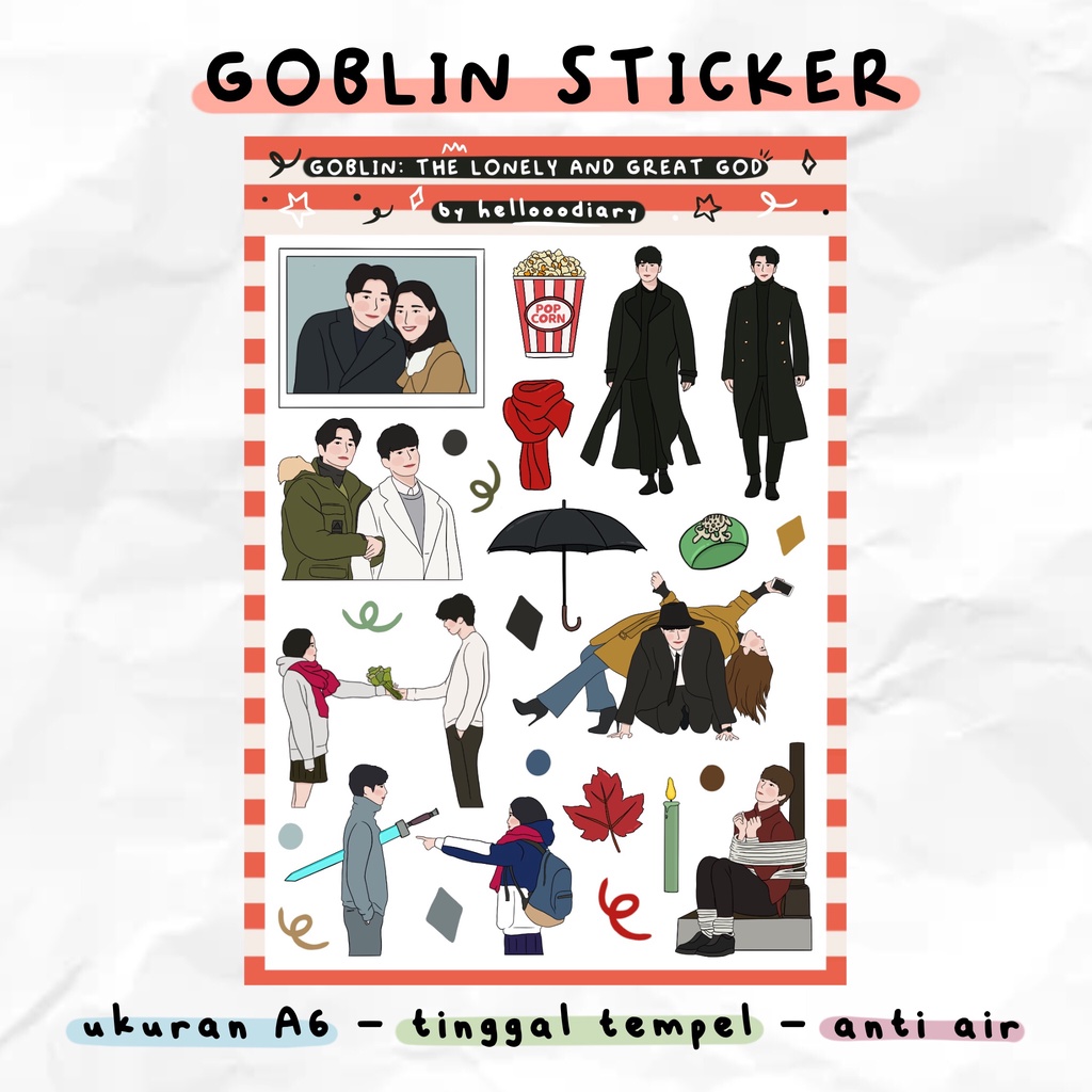 Jual Goblin Kdrama Art Sticker (25 Sticker) | Deco Sticker, Sticker ...