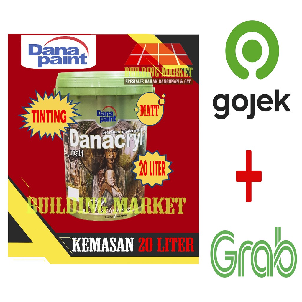 Jual CAT TEMBOK TINTING DANA PAINT DANACRYL MATT INTERIOR 20 LITER ...