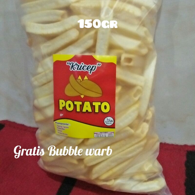 Jual kerupuk stik/krupuk stik potato (kricep) 100gr | Shopee Indonesia