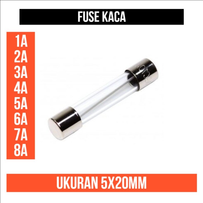 Jual Fuse 1A 2A 3A 4A 5A 6A 7A 8A 5x20 mm Sekring BLX-A Sekering Kaca Gelas | Shopee Indonesia