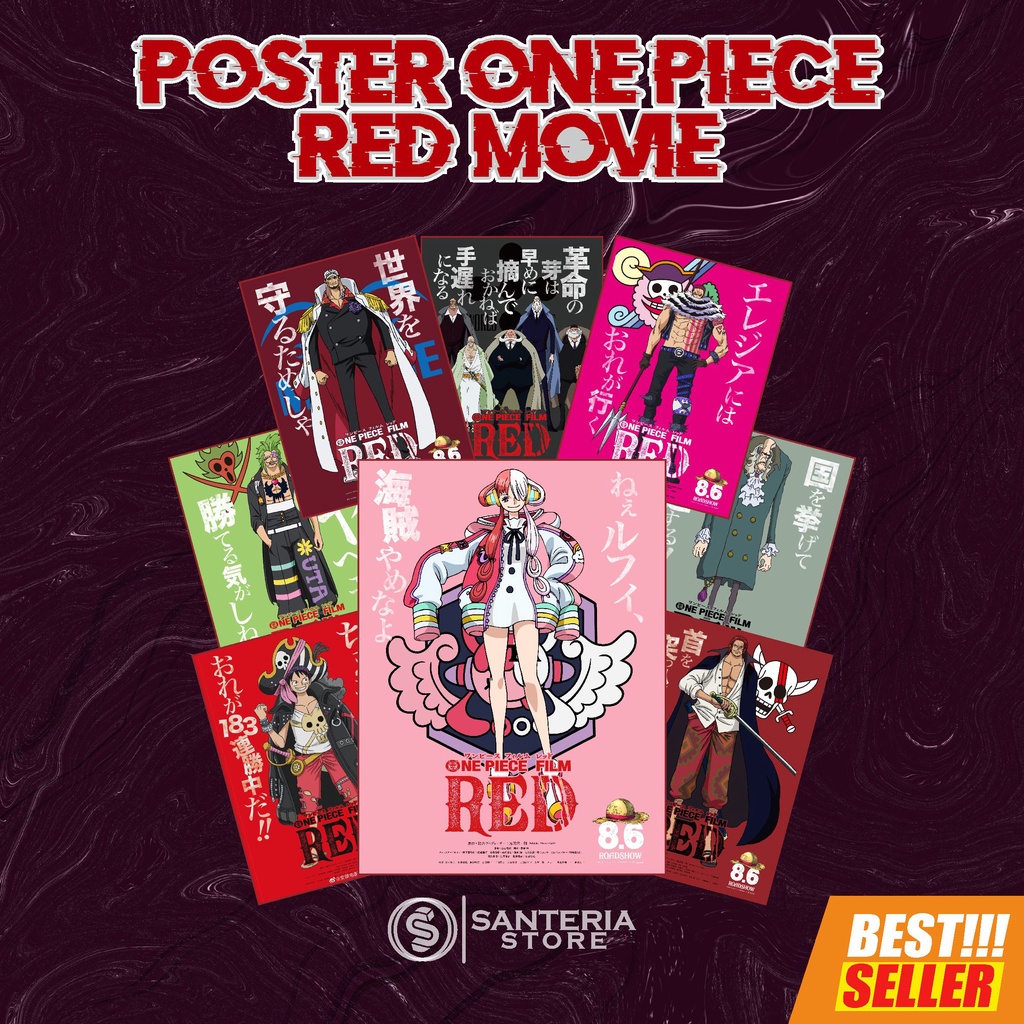 Jual Poster One Piece Red Movie Karakter Isi 48 Poster | Poster Anime ...