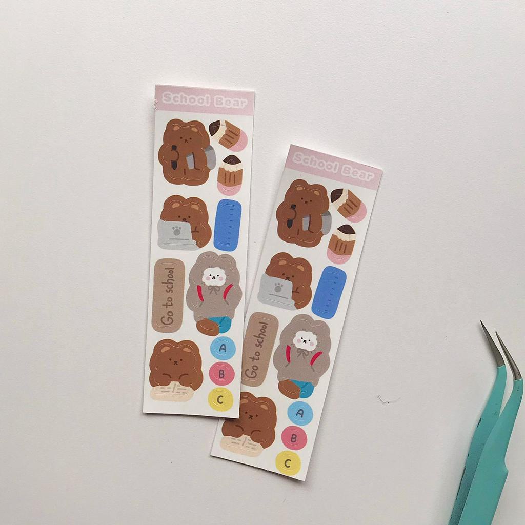 Jual Mini sticker bear/ stiker beruang lucu dekorasi jurnal dan ...
