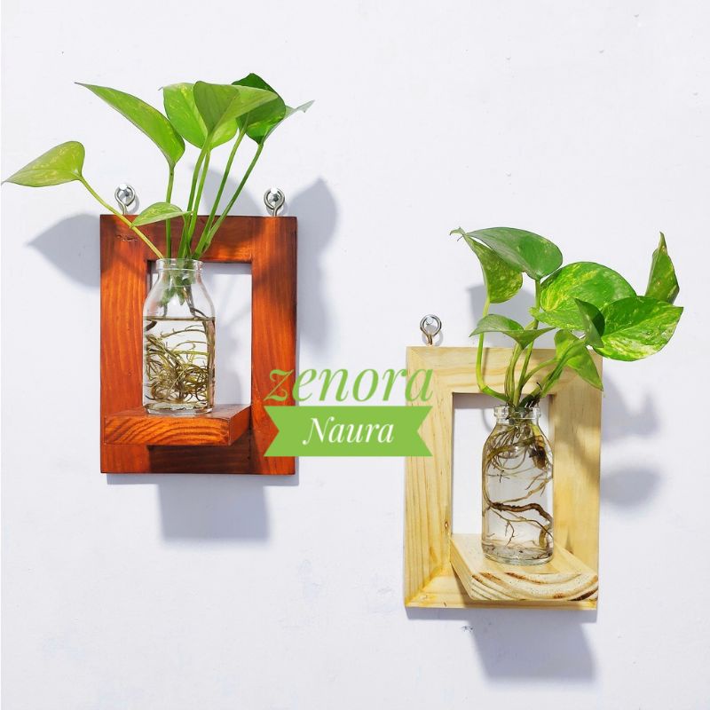 Jual Wooden Vase - Vas Dinding Kayu - Vas Bunga Dekorasi Dinding - Wall ...