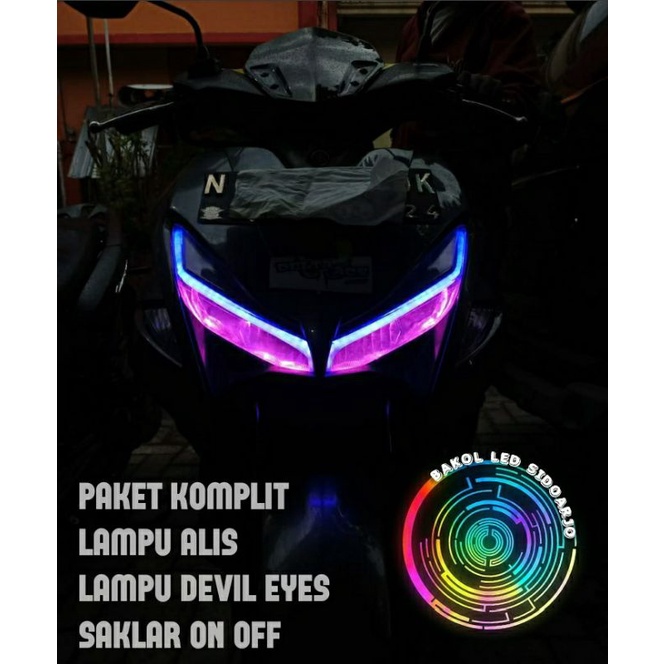Jual lampu alis new Vario lampu devil eyes plus saklar on off | Shopee ...