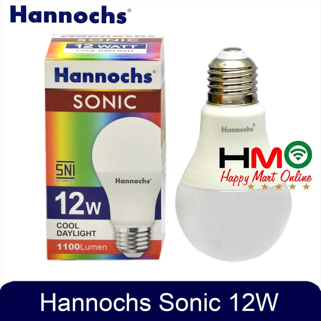 Jual Lampu LED Hannochs Sonic Putih Bohlam LED 12W 12 Watt 6500K Cool ...
