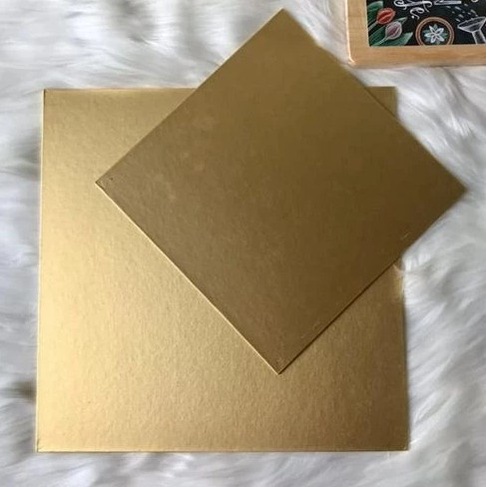 Jual TATAKAN CAKE TART KOTAK GOLD /ALAS CAKE - 1PCS | Shopee Indonesia