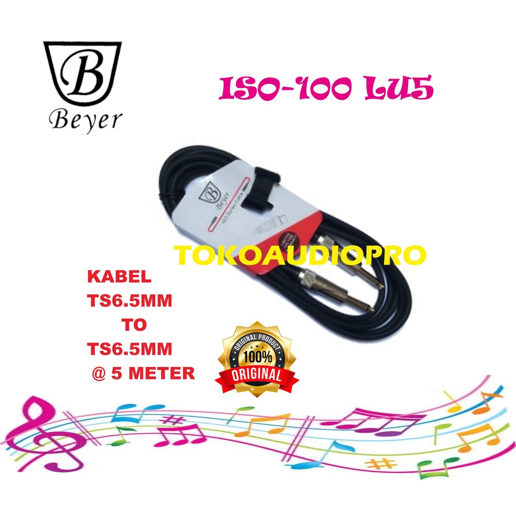 Jual Beyer Iso100Lu5 Kabel Instruments TS 6.5mm @ 5 Meter | Shopee ...