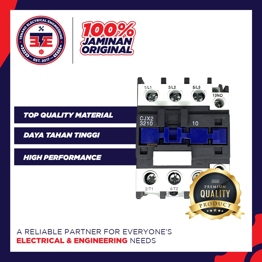 Jual Contactor CJX2-3210 Kontaktor 32A Kapasitas 32 Amper 220V AC 380V AC 110V AC 24V AC 36V AC ...