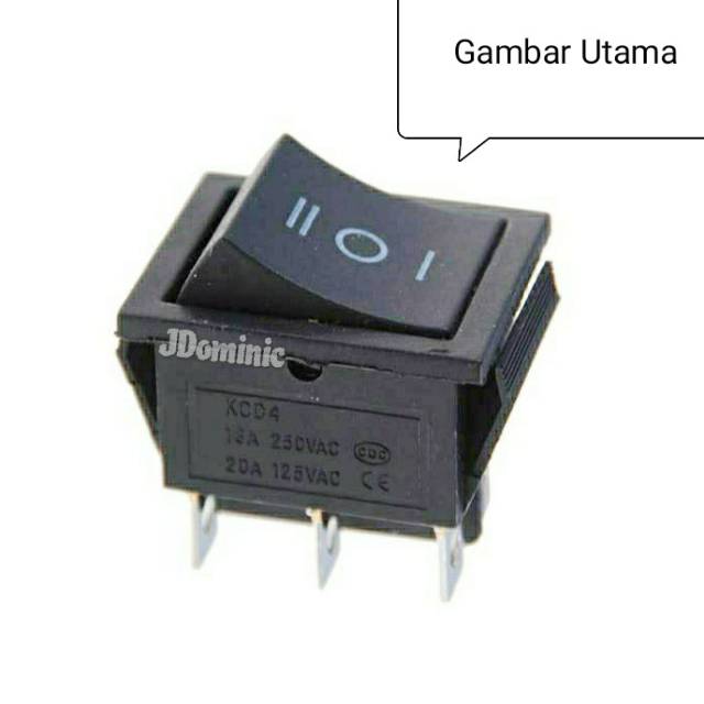 Jual Switch on off saklar KCD3 KCD4 cetekan 3 tombol swit Swift swicth ...