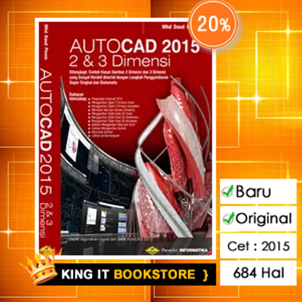 Jual Buku Autocad 2015 2 dan 2 Dimensi | Shopee Indonesia
