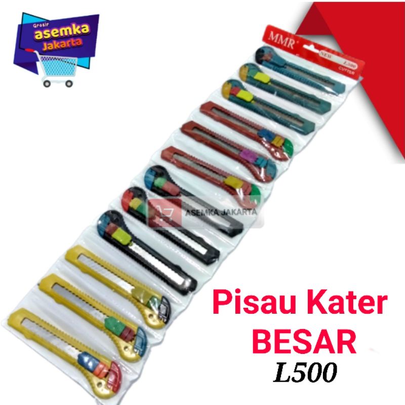 Jual Pisau Kater MMR 12pcs Cutter besar Warna Kemasan Renceng | Shopee ...