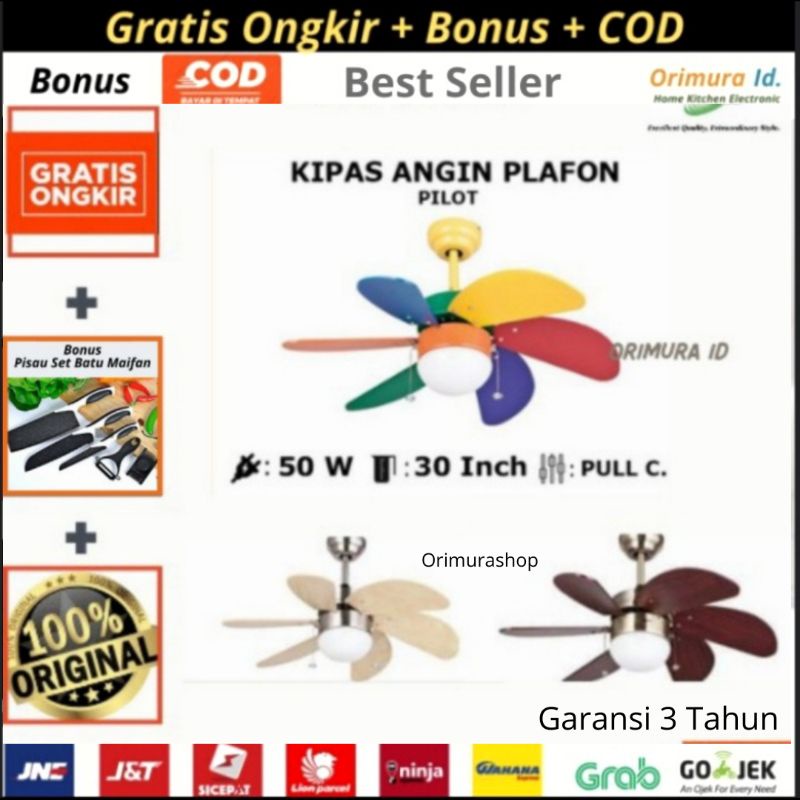 Jual MT. Edma Kipas Angin Plafon Lampu Dekorasi - Kipas Edma Pilot 30 ...