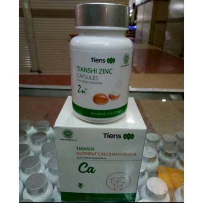 Jual Paket peninggi Tianshi Nutrient Calcium Powder & Tianshi Zinc ...