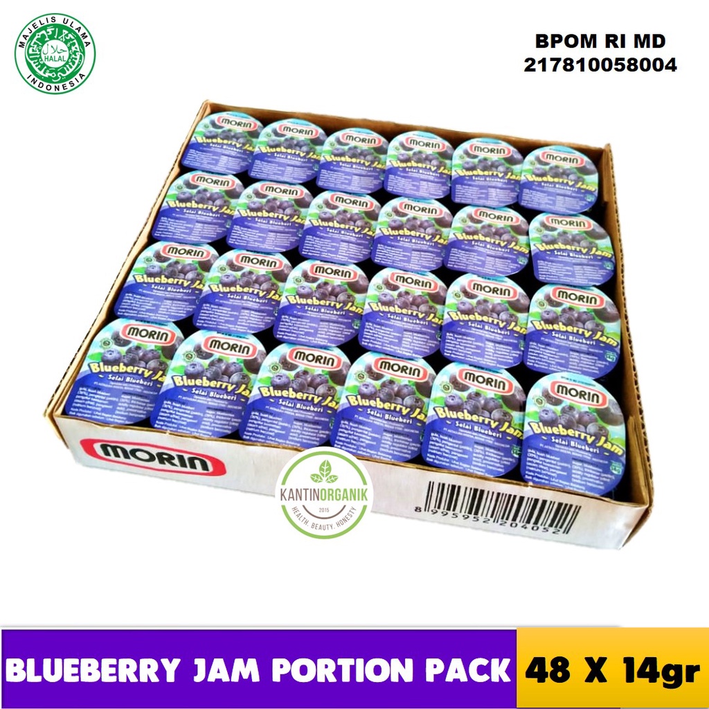 Jual Morin Portion Pack Strawberry | Pineapple | Blueberry Jam 48 x ...
