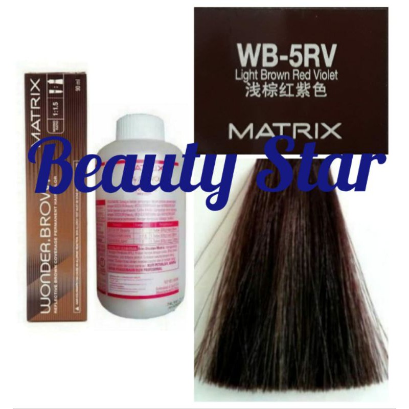 Jual MATRIX WONDER BROWN LIGHT BROWN RED VIOLET / WB-5RV DAN OXYDANT ...