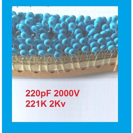 Jual Capacitor 221K 220Pf 2000V 2Kv Biru Nivic00 Murah x | Shopee Indonesia