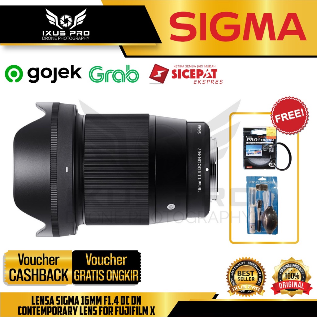 Jual Lensa Sigma 16mm f1.4 DC DN Contemporary Lens for FUJIFILM X ...