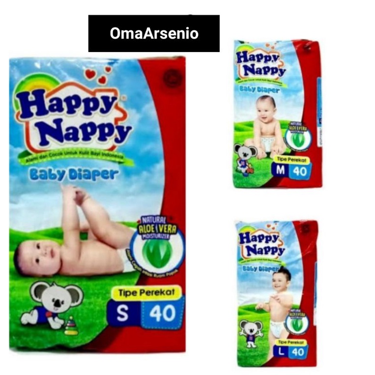 Jual Happy Nappy Diaper ukuran S/M/L ( tipe perekat ) | Shopee Indonesia