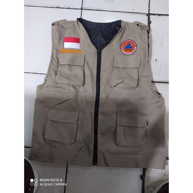 Jual Rompi bpbd plus nama cream#rompi bpbd murah | Shopee Indonesia