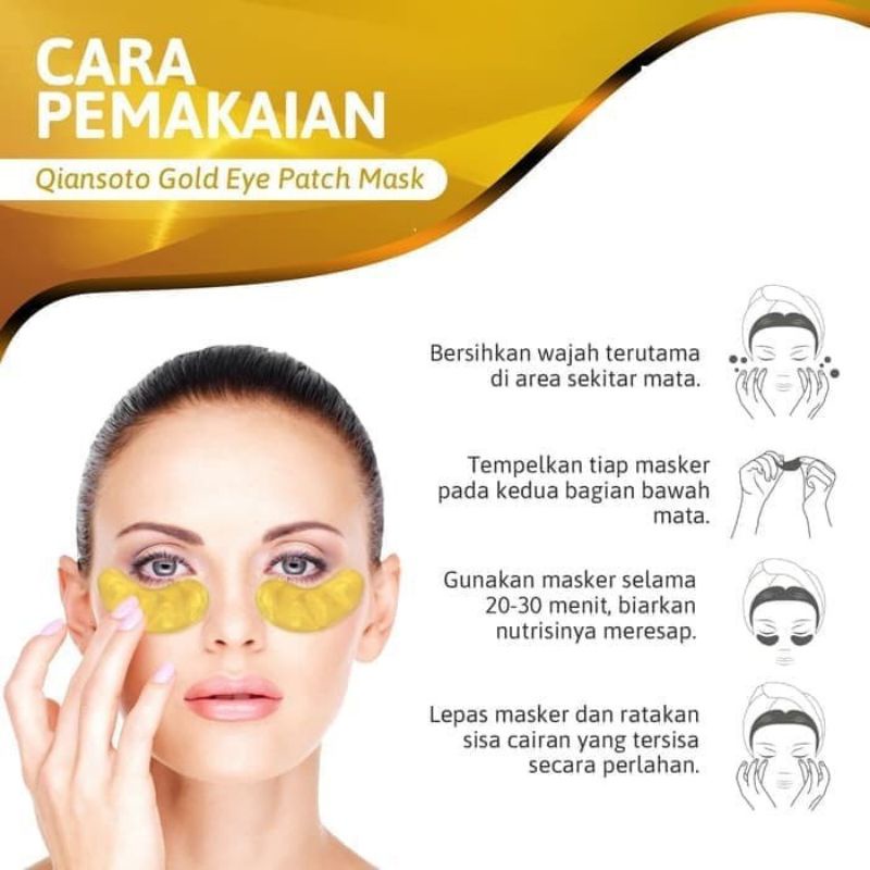 Jual Masker Mata COLLAGEN CRYSTAL EYE BAG MASK GOLD Masker Emas Kantong ...